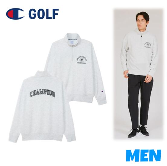 【楽天市場】【30% OFF】Champion GOLF チャンピオンゴルフC3-CG002 メンズテックウィーブ テリー ハーフジップ ...