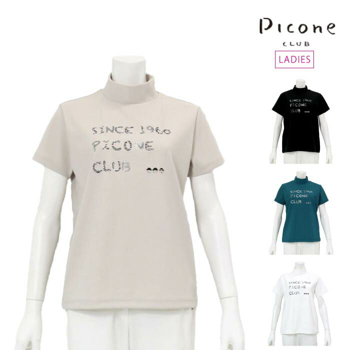 【楽天市場】【30%OFF SALE】PICONE CLUB ピッコーネクラブ ゴルフウェア レディース 半袖シャツ スパンコール刺繍UV冷感 ...