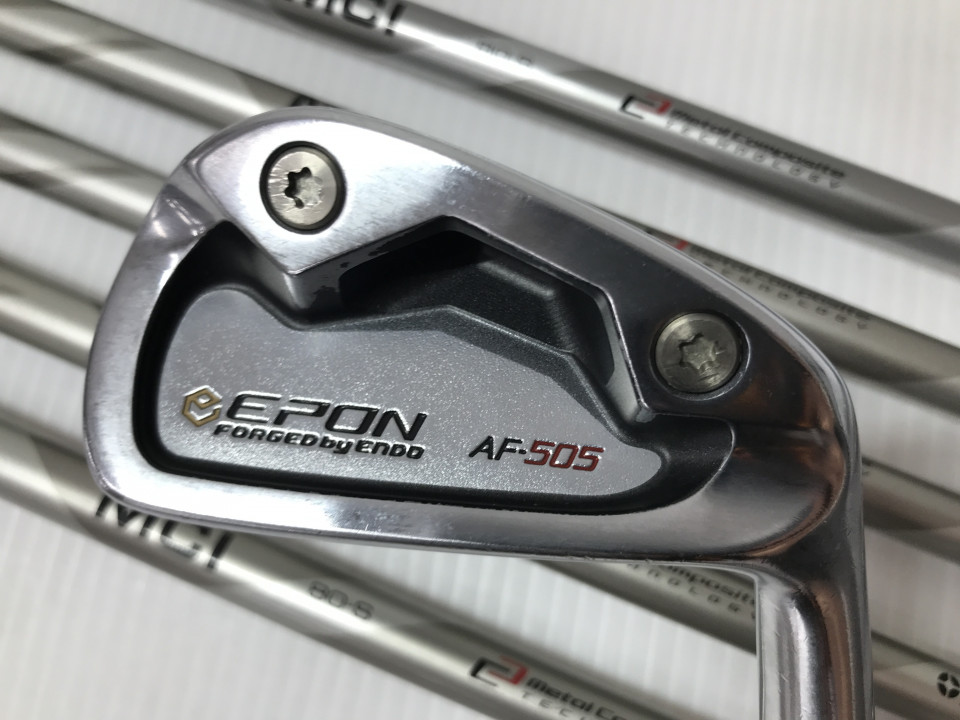 【楽天市場】【中古】エポン AF-505 アイアンセット Sフレックス 38.25インチ MCI 80 リシャフト品 Cランク 右利き用 ...