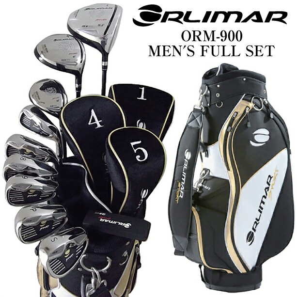 【楽天市場】【大感謝祭 ポイント10倍】 オリマー ORLIMAR メンズ ゴルフ セット フルセット ( 右用 )( SR ) 9型 キャディバッグ ゴルフバッグ orm-900：ゴルフマン