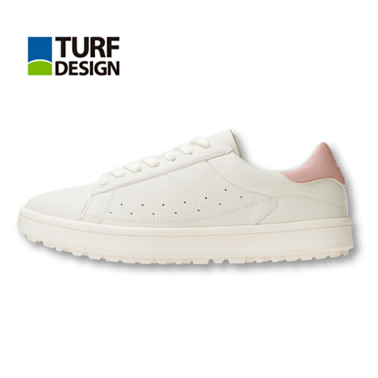 【楽天市場】【レディース用】 朝日ゴルフ ターフデザイン TURFDESIGN スパイクレスシューズ アイボリー/ピンク Spikeless Shoes TDSH-2275L 【ゴルフ コンペ ...