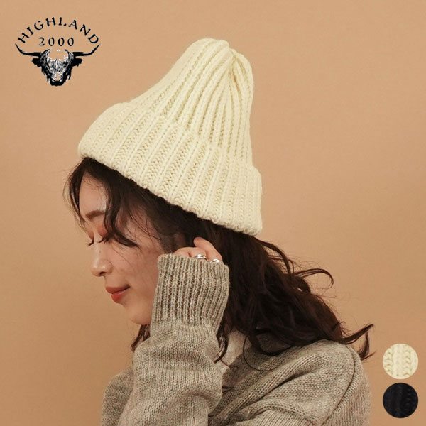 【楽天市場】【25FW新作】ハイランド HIGHLAND 2000 リブ編み ボア キャップ BW 001 Bobcap HL-25FW ...
