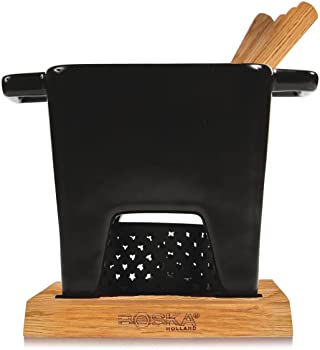 【楽天市場】【中古】（非常に良い）BOSKA(ボスカ) フォンデュ鍋 ブラック 17.5x12x14cm チーズフォンデュ 4人用 ...