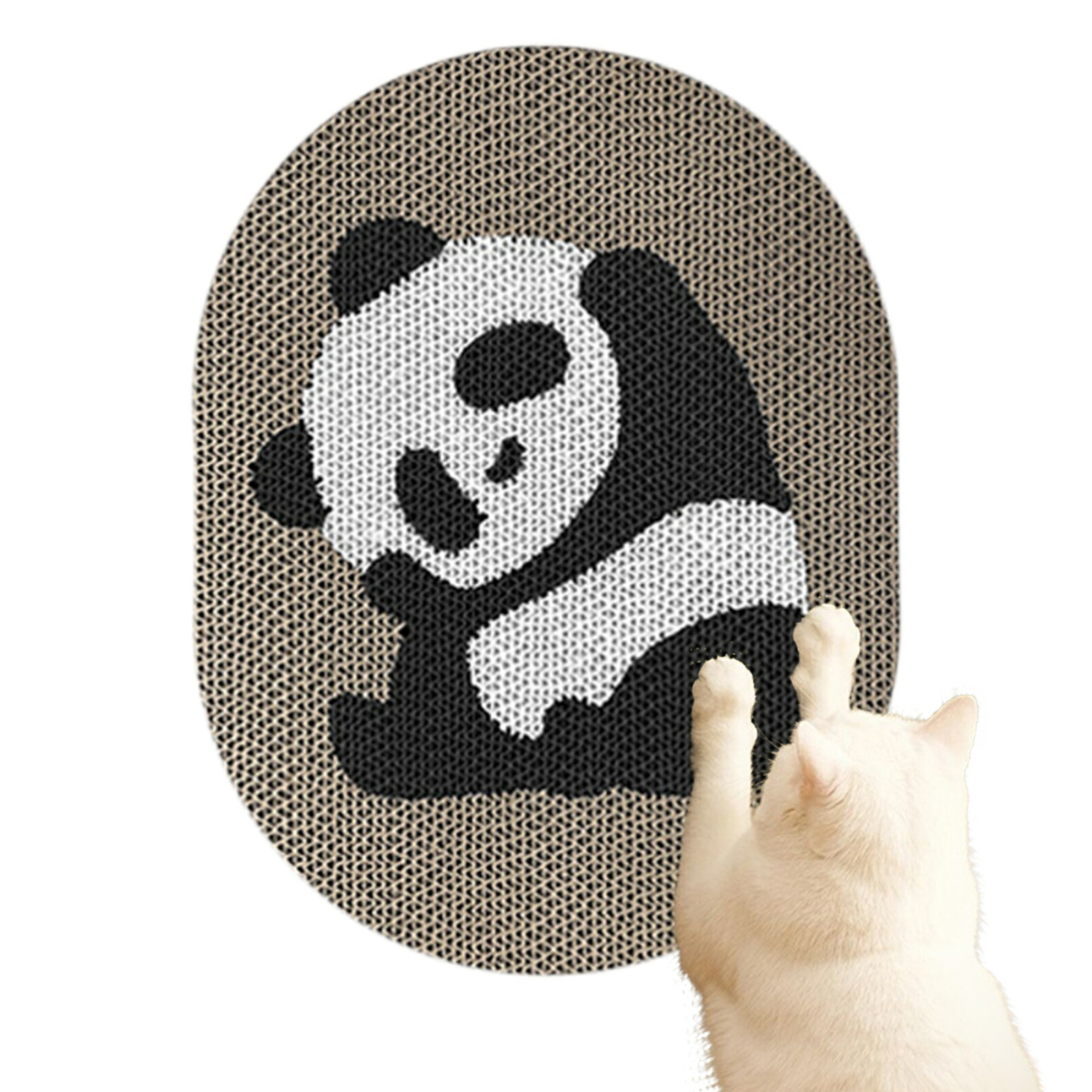 【楽天市場】猫用ダンボール爪とぎ 片面楕円形 ネコ 人気 かわいい パンダ つめケア 爪 つめとぎ 爪研ぎ スクラッチャー モノトーン シック モダン シンプル おしゃれ 上品 可愛い 大きめ ...