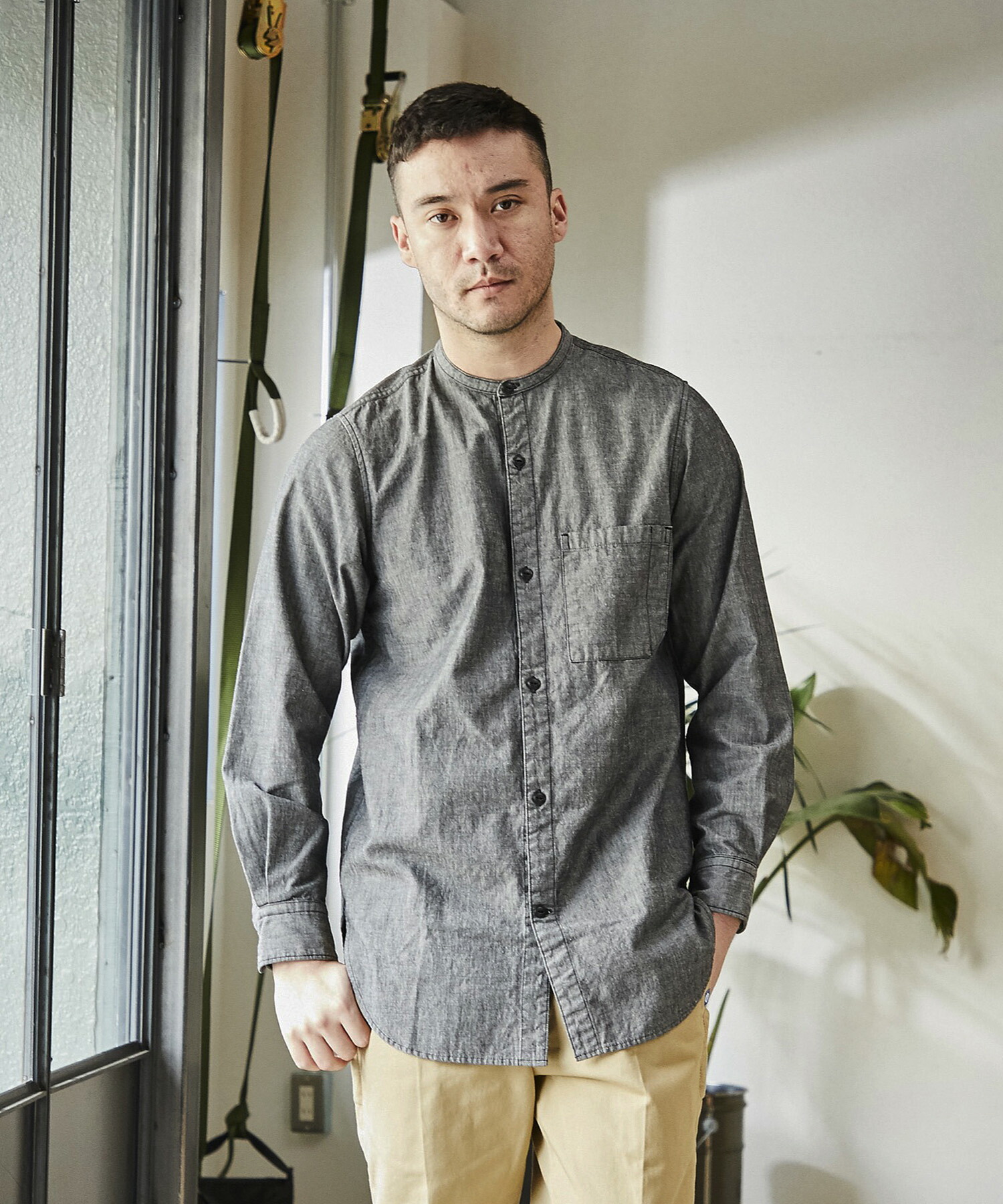 【楽天市場】makerhood×GORDON MILLER ゴードンミラー バンドカラーシャツ：GORDON MILLER 楽天市場店