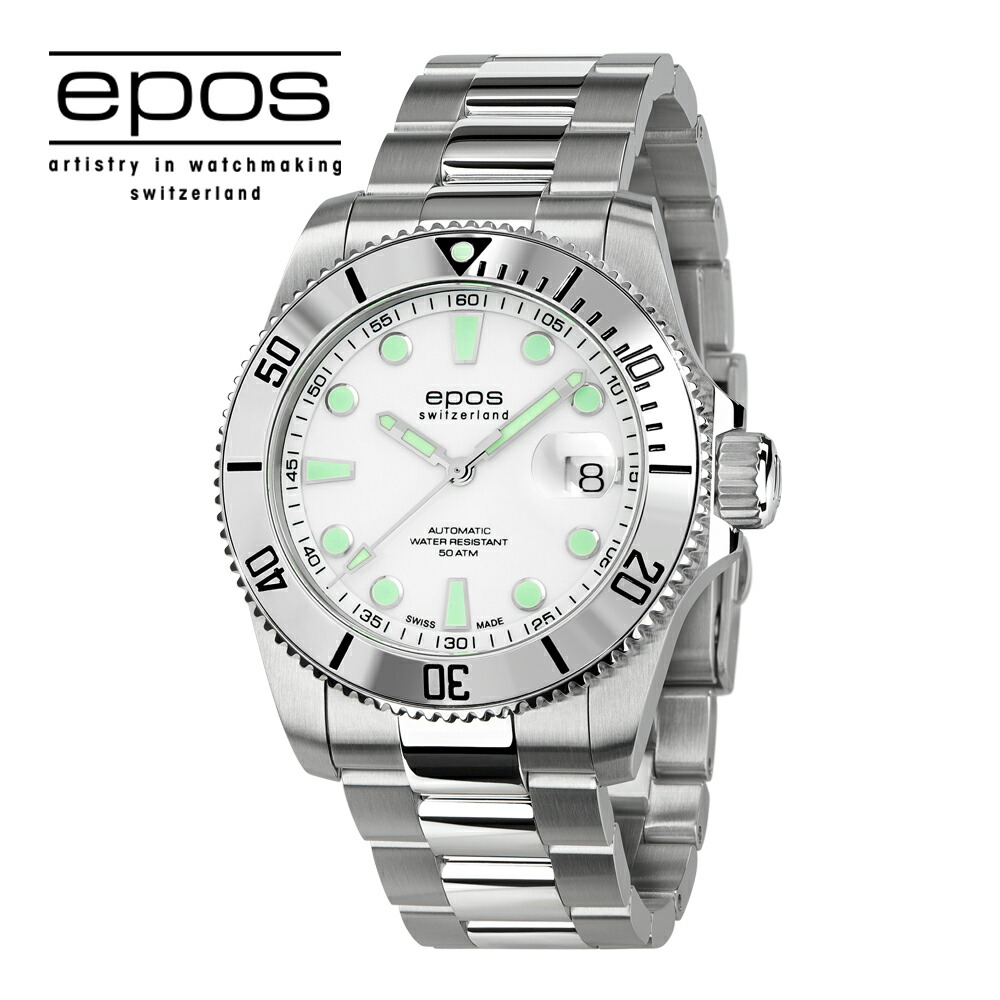 【楽天市場】エポス スポーティブ ダイバー 3504SL 腕時計 メンズ 自動巻 epos SPORTIVE Diver ダイバーズウォッチ メタルブレス：インターナショナルモードGOSH