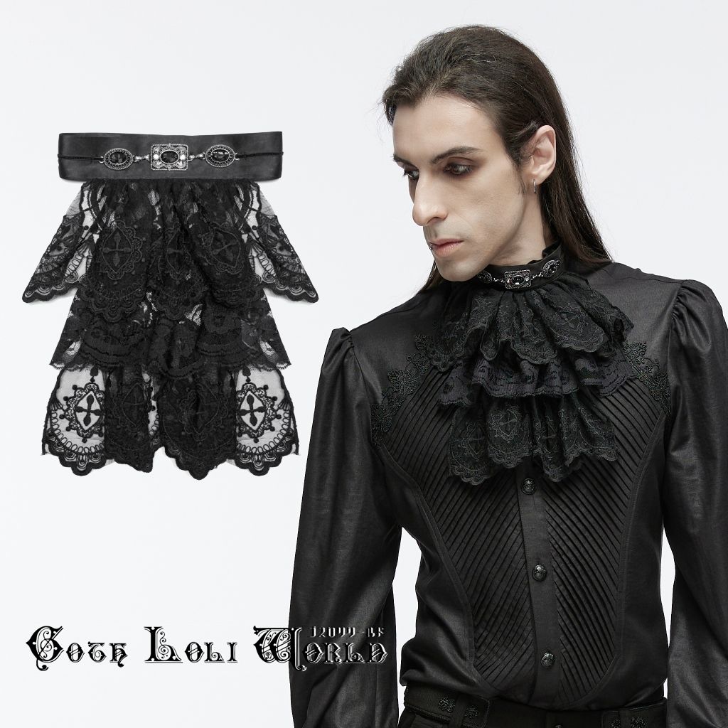 【楽天市場】当日発送 即納 WS-745LHM-BK ゴシックファッション フリルレース ジャボ 蝶ネクタイ 黒色 ネクタイ リボン ボウタイ メンズ ビジュアル系 ヴィジュアル系 V系 ...