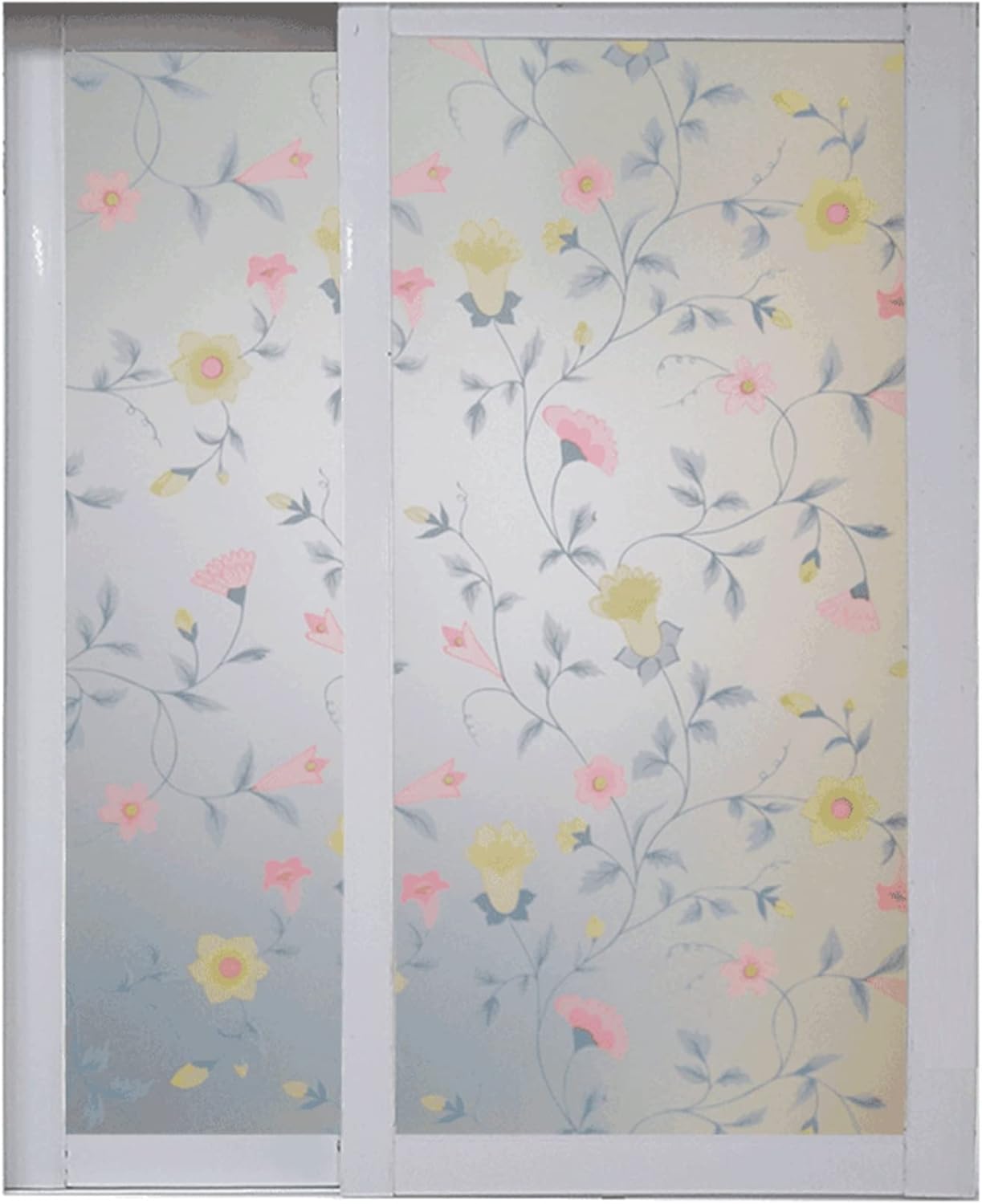 【楽天市場】ガラスフィルム ガラス目隠しフィルムすりガラス 花柄 断熱 貼り直しでき 非粘着性 窓用フィルム シール インテリアシール 窓に ...