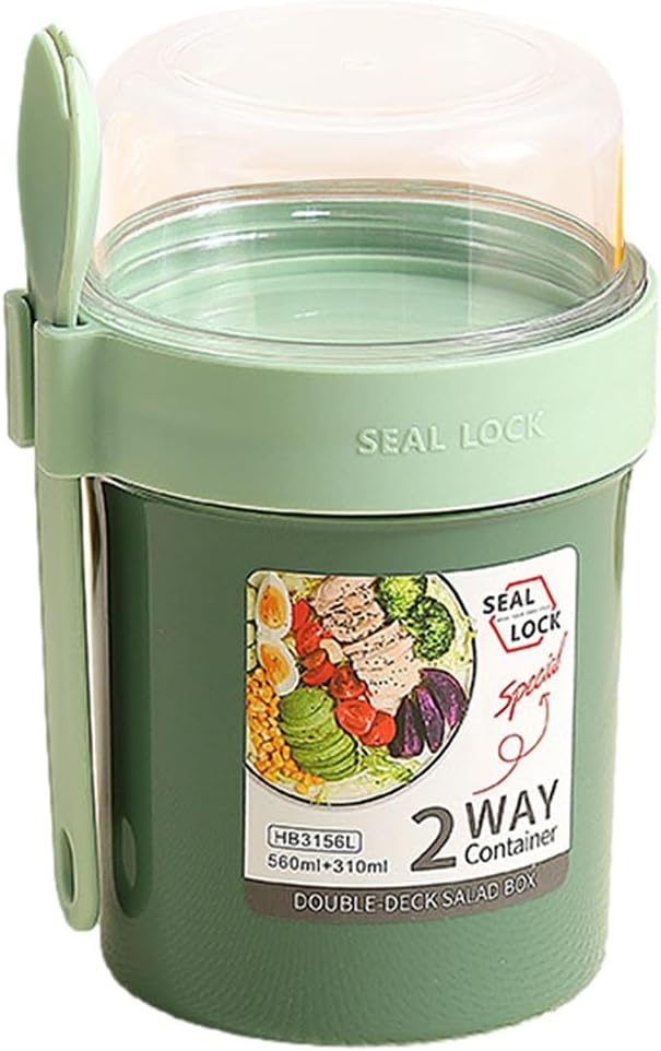 【楽天市場】サラダランチコンテナ 弁当箱 ポータブル サラダカップ 2段 蓋付き 大容量 990ml 790ml 漏れ防止 子供 学生 男性 女性 通勤 通学 サラダランチコンテナ 外出用 ...