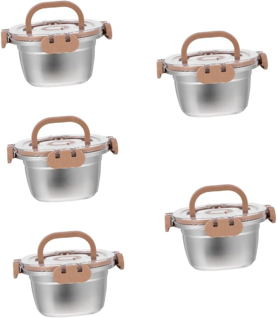 【楽天市場】5個 サーマルランチボックス ランチ収納ホルダー ステンレスランチコンテナ ステンレス製食品容器 密封ランチコンテナ 弁当容器 ...