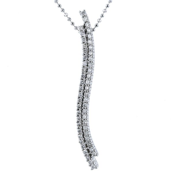 【楽天市場】値下げ LaSoma ラソマ K18WG ホワイトゴールド ネックレス ダイヤモンド 0.41ct S字トップ ウェーブ カーブ バー 45.5cm【新品仕上済】【zz】【中古 ...