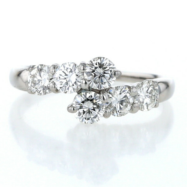 【楽天市場】BLUE RIVER ブルーリバー Pt900 プラチナ リング ダイヤモンド 1.00ct クロスウェーブ 6粒 巻き付き 指輪 11号【新品仕上済】【zz】【中古】【送料無料 ...