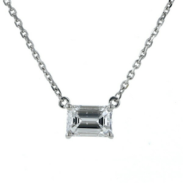 【楽天市場】GSTV Pt950 Pt850 ネックレス ダイヤモンド 0.50ct エメラルドカット 一粒 Dカラー Si2 鑑定書付 44cm【新品仕上済】【zz】【中古】【送料無料 ...