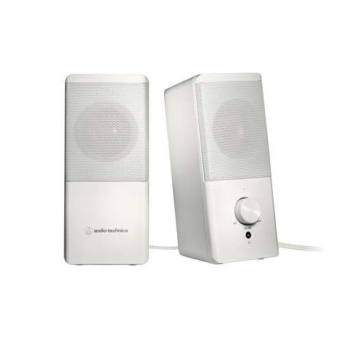 【楽天市場】オーディオテクニカ AT-SP95 WH アクティブスピーカー 白 PC タブレット レコードプレーヤー USB給電 省スペース ...
