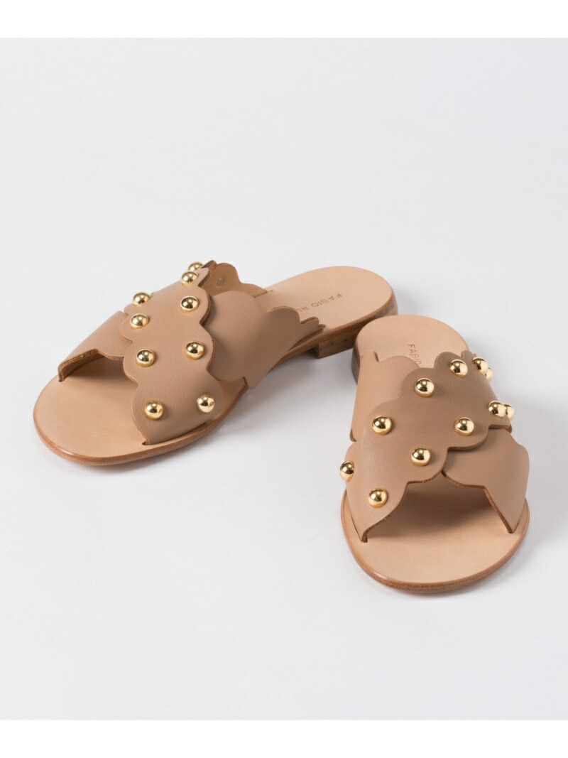 【楽天市場】【SALE／60%OFF】FABIO RUSCONI スタッズレザーフラット GRACE CONTINENTAL グレース ...