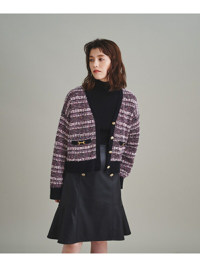 【楽天市場】【SALE／40%OFF】ツイードフリンジニットカーディガン GRACE CONTINENTAL グレースコンチネンタル トップス ...