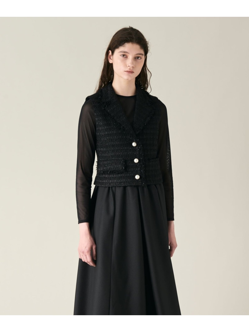 【楽天市場】【SALE／50%OFF】ツイードベスト GRACE CONTINENTAL グレースコンチネンタル トップス ベスト・ジレ ...