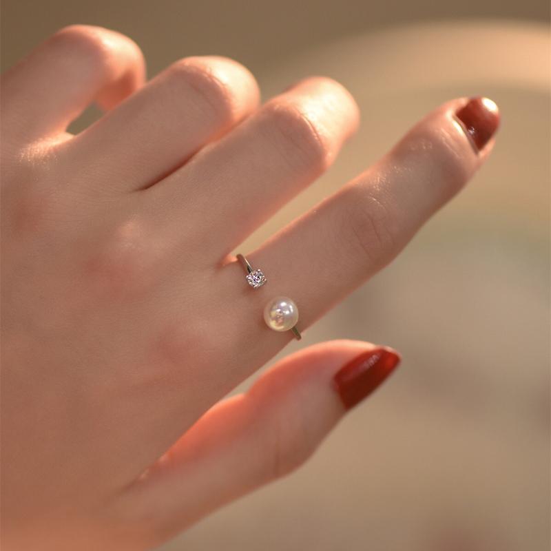 【楽天市場】指輪 リング 空枠 レディース アクセサリー パーツ 材料 装飾 土台 かわいい おしゃれ ジュエリー DIY S925 オープン パール用 シンプル 半完成 ゴールド シルバー ...