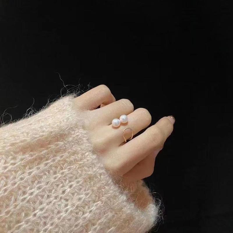 【楽天市場】指輪 リング 空枠 レディース アクセサリー パーツ 材料 装飾 土台 かわいい おしゃれ ジュエリー DIY パール用 S925 ダブル シルバー ゴールド：Grams楽天市場店