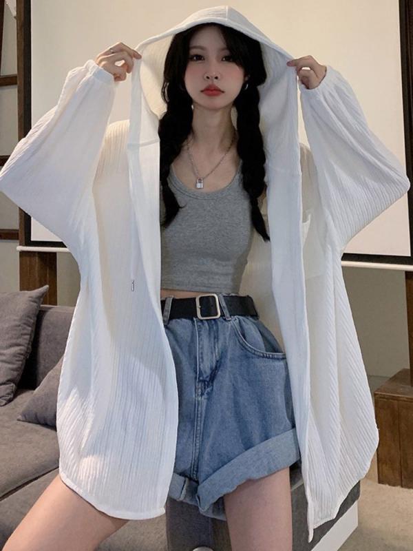 【楽天市場】カーディガン レディース 羽織 大きいサイズ 日焼け防止 コート 薄手 夏 ミドル丈 シャツ アウター ホワイト ブルー グリーン ...