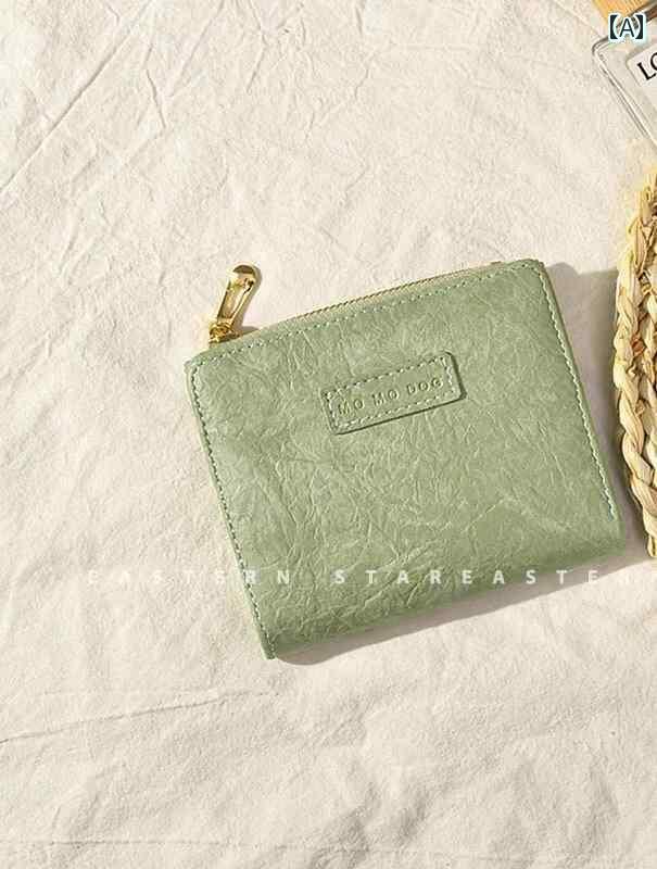 【楽天市場】財布 二つ折り レディース ウォレット 小銭入れ コンパクト 折りたたみ ショート カードホルダー 学生 グリーン ピンク ...