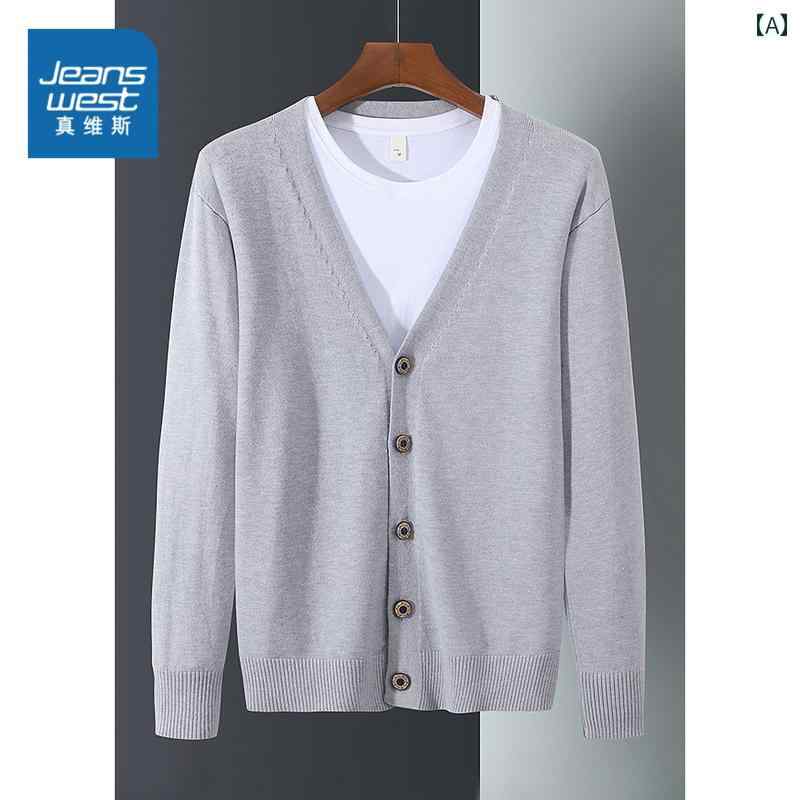 【楽天市場】ニット メンズ カーディガン 大きいサイズ カジュアル トップス 春秋 韓国 シンプル 無地 セーター グレー ブラック ...