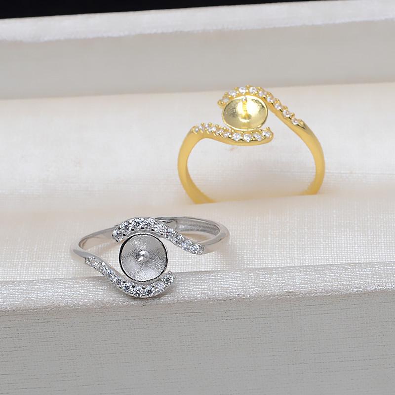 【楽天市場】指輪 リング 空枠 レディース アクセサリー パーツ 材料 装飾 土台 かわいい おしゃれ ジュエリー diy S925 パール ゴールド シルバー：Grams楽天市場店