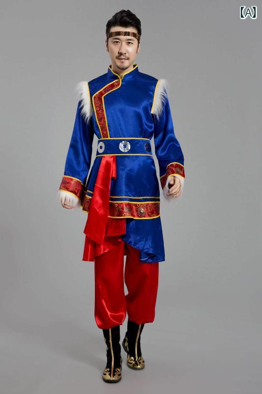 【楽天市場】モンゴル 衣装 メンズ ダンス 舞踊 パフォーマンス 大人 モダン 民族 エスニック 青 ボルドー：Grams楽天市場店