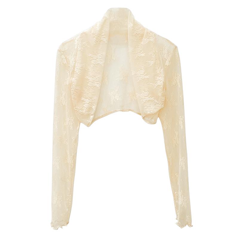 【楽天市場】カーディガン レディース ショート 羽織 ボレロ サスペンダー スカート レース 長袖 ショール メッシュベスト 夏 日焼け防止 ...