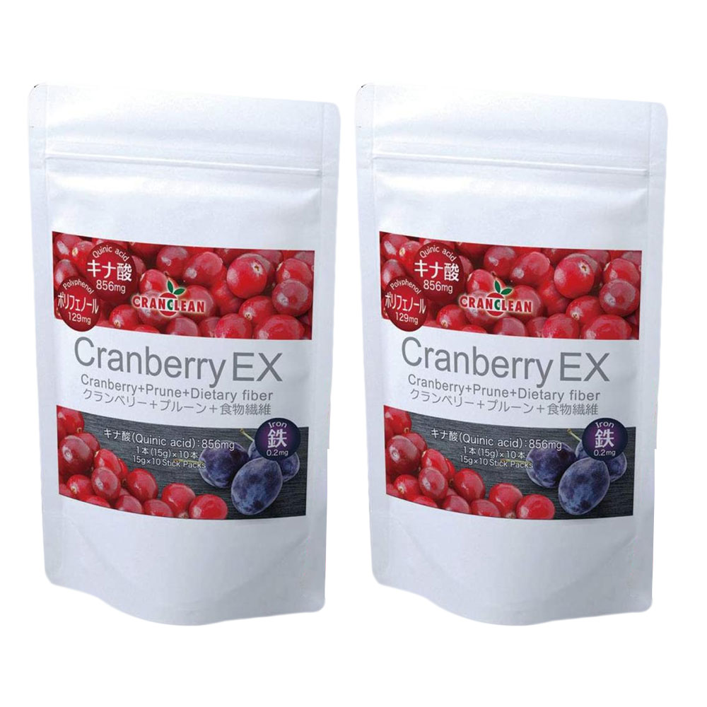 【楽天市場】クランベリーEX ( 15g×10本 ) 2個セット スティックタイプ ソフトゼリー CRAN CLEAN 鉄分 果実 素材由来 ...