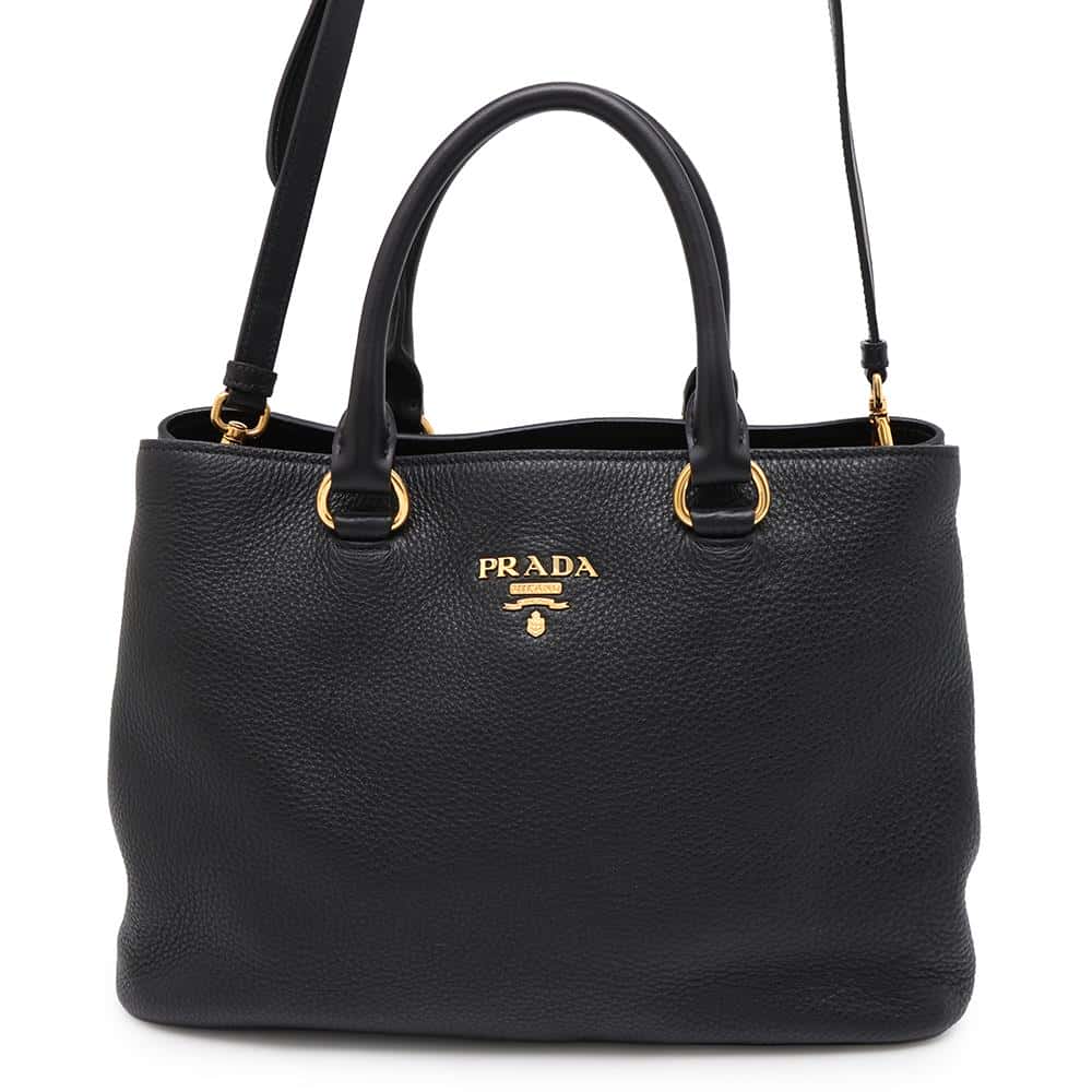 【楽天市場】プラダ ハンドバッグ レザー 1BA579 PRADA 2wayショルダーバッグ 黒 【安心保証】 【中古】 プラダ バッグ プラダ レディース PRADA BAG：ギャラリーレア ...