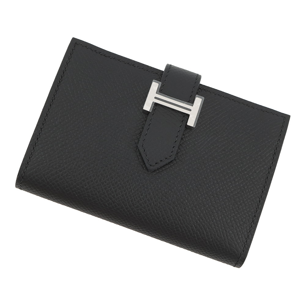 【楽天市場】エルメス カードケース ベアン ミニ ブラック/シルバー金具 エプソンK刻印 HERMES 名刺入れ 黒 エルメス 名刺入れ ...
