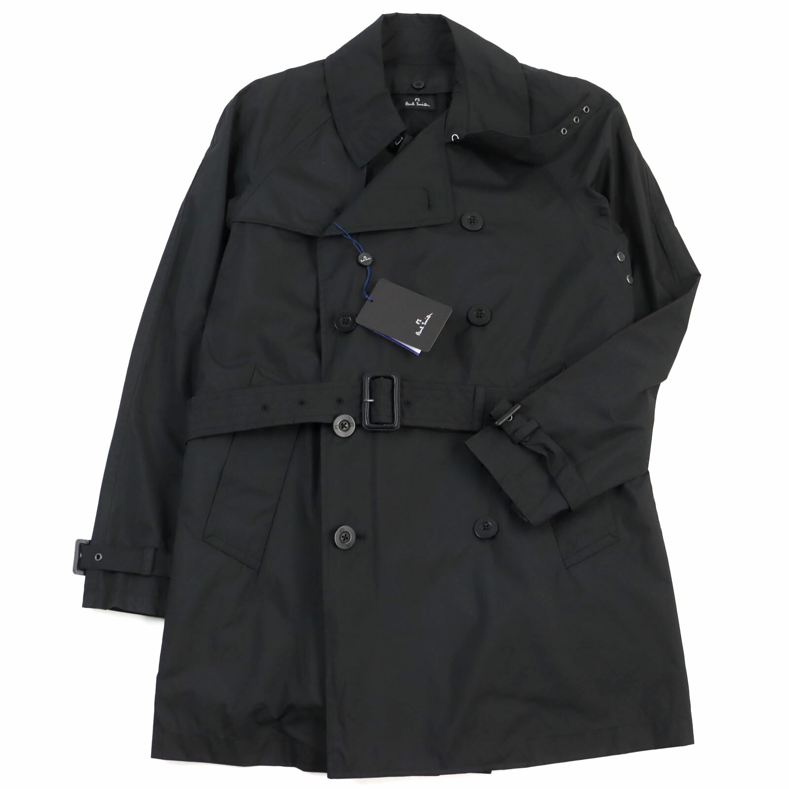 【楽天市場】未使用品 Paul Smith ポール・スミス PP-DE-38876 ベルト・ライナー付き ロゴボタン ダブルブレスト トレンチ ...