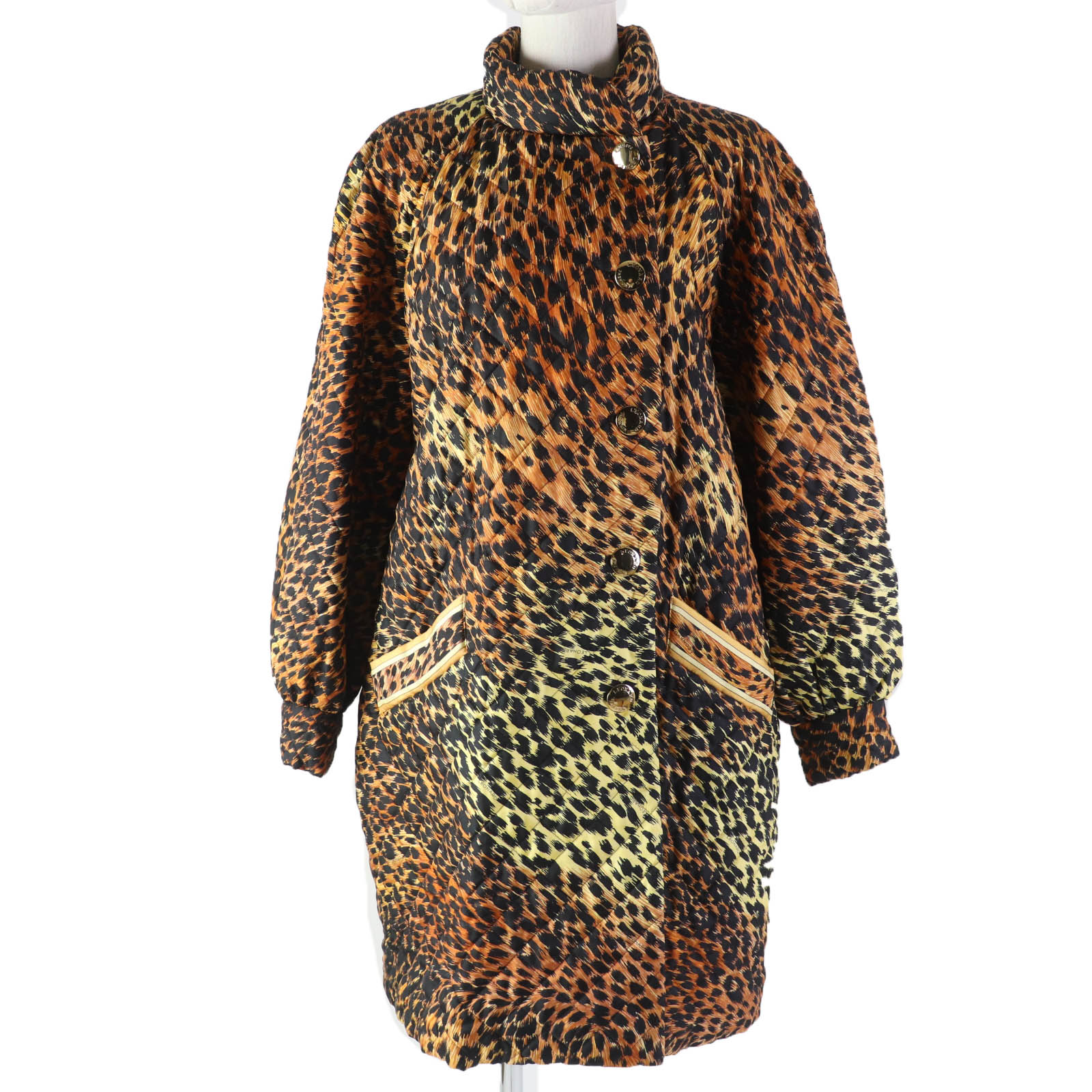 【楽天市場】美品☆LEONARD FASHION レオナール ファッション 0328452 シルク100％ レオパード柄 中綿コート ブラウン ブラック 9AR 日本製 レディース【中古 ...