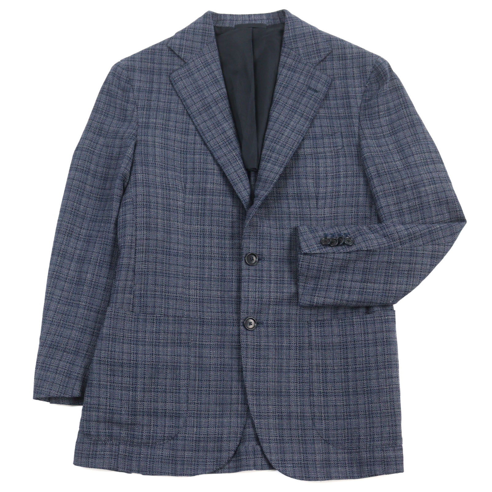 【楽天市場】極美品 DEPETRILLO デ ペトリロ コットン ウール 本切羽 シングル テーラードジャケット ブルー チェック柄 44 ...