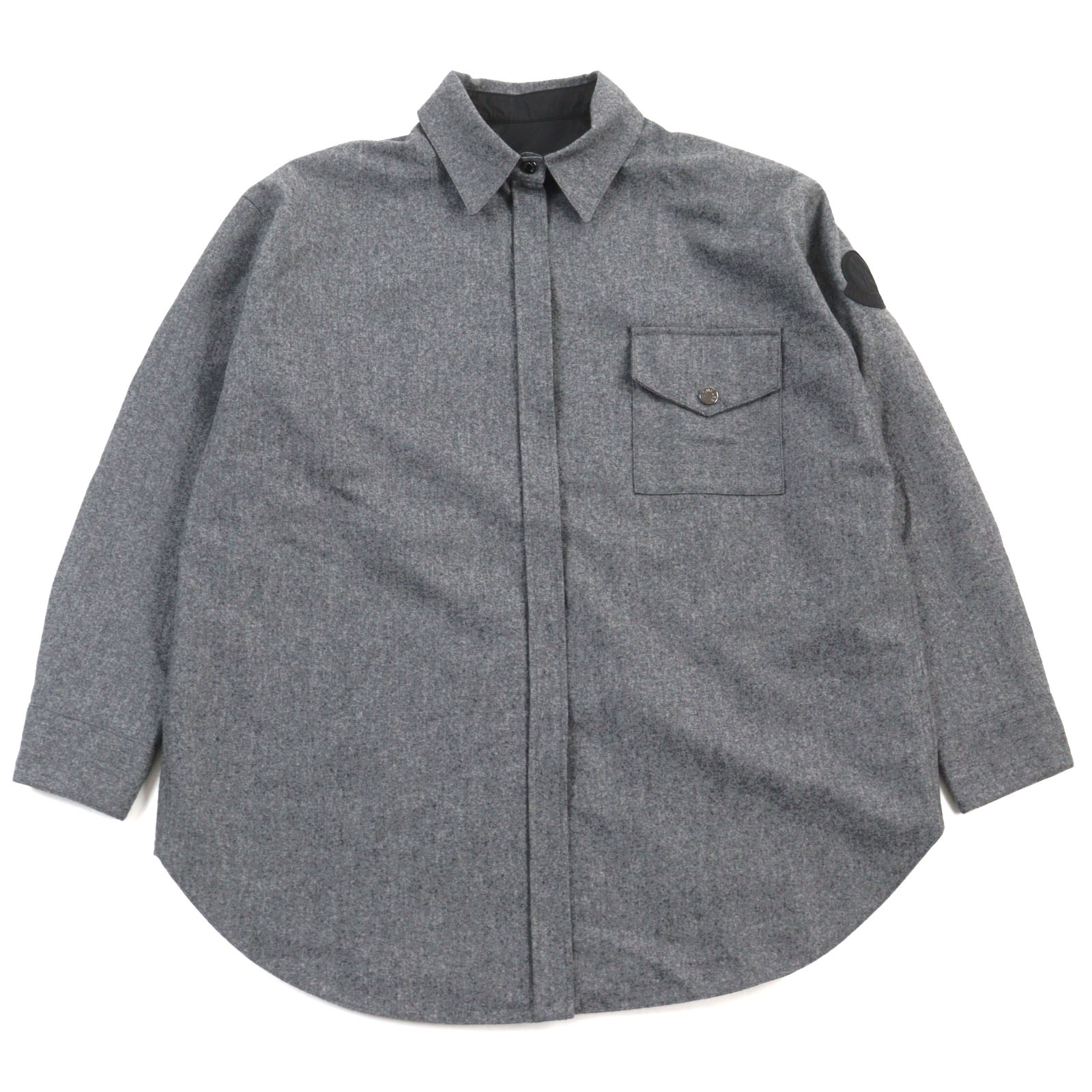 【楽天市場】極美品 MONCLER モンクレール 2020年製 F20932F70570 54233 CAMICIA ウール ナイロン ロゴ ...