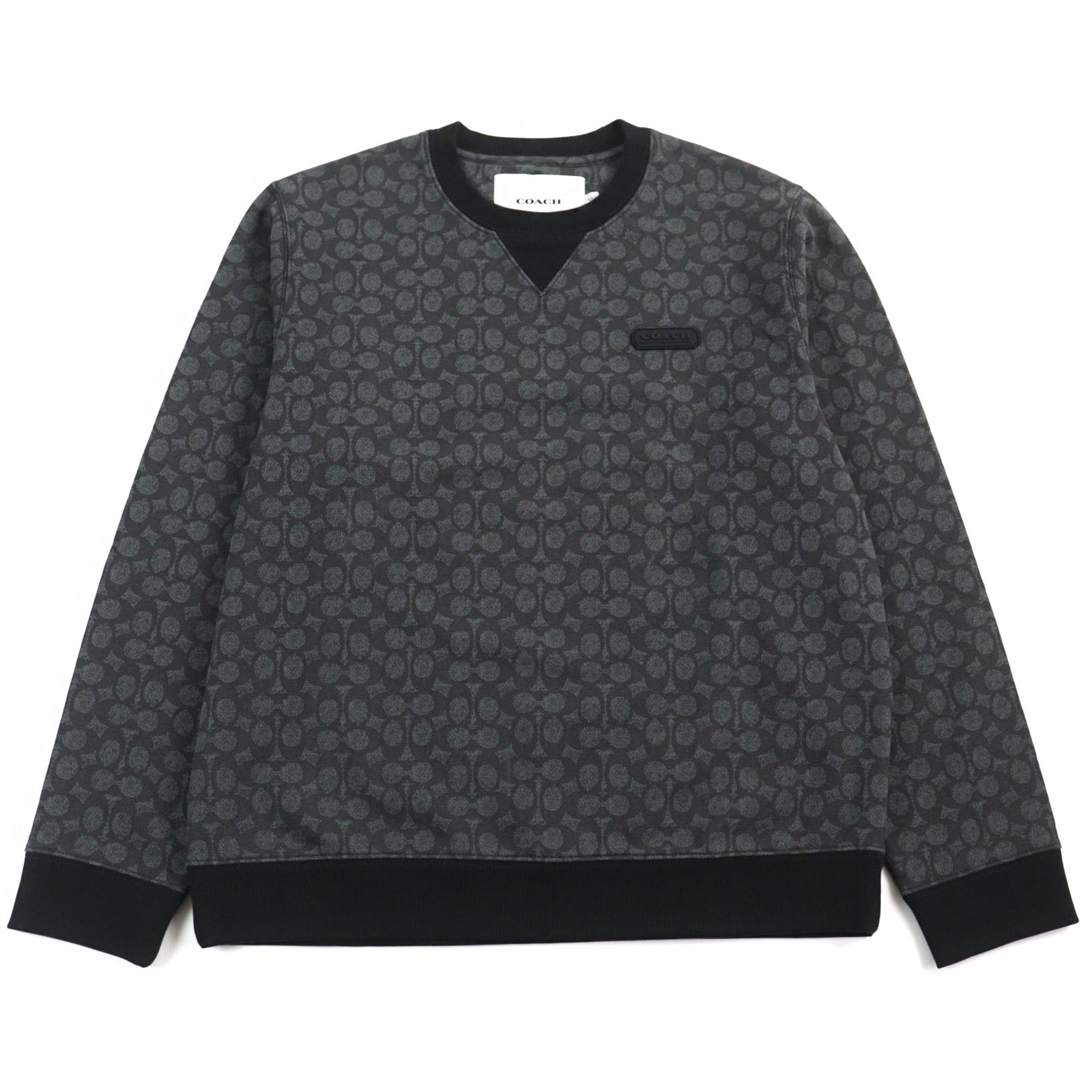 【楽天市場】未使用品 COACH コーチ CB490 R8E エッセンシャル クルーネック・シグネチャー コットン100% ロゴバッジ付き ...