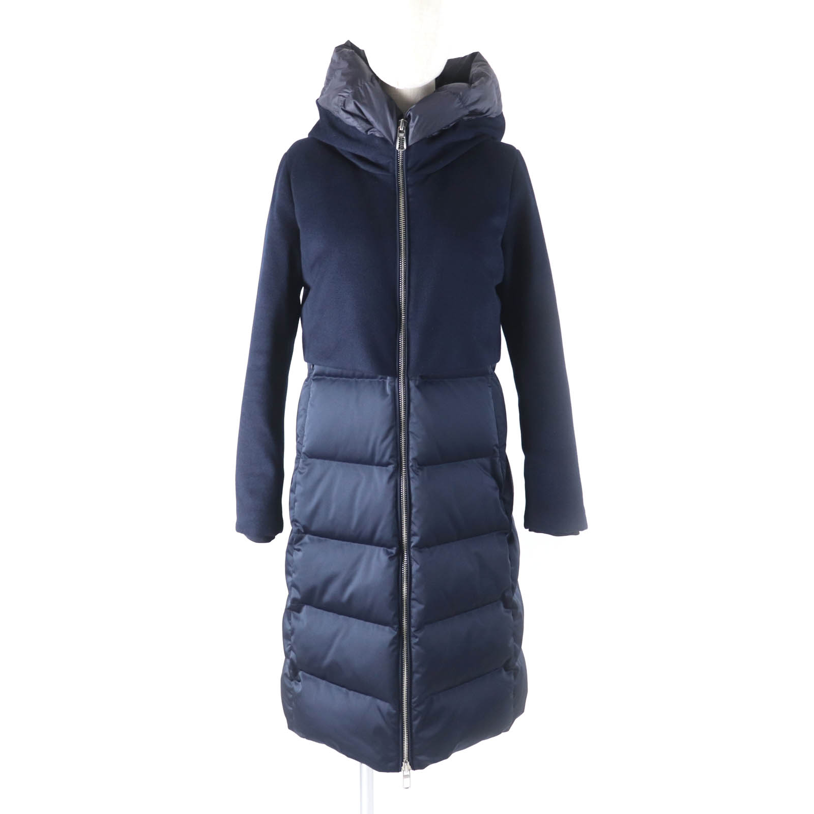 【楽天市場】極美品★DUNO デュノ CESILE PRATO ロゴ金具付 ウール切替 ZIP UP ダウンコート ダウンジャケット アウター ...