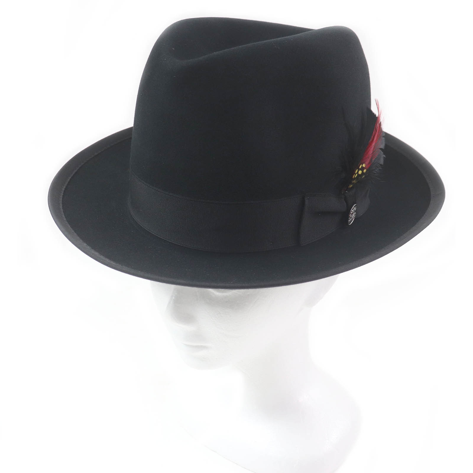 【楽天市場】極美品 STETSON ステットソン CA4LA 20周年アニバーサリー Premier Whipper レザー使い 中折れ帽 フェルトハット ブラック 59 箱付き USA製 ...