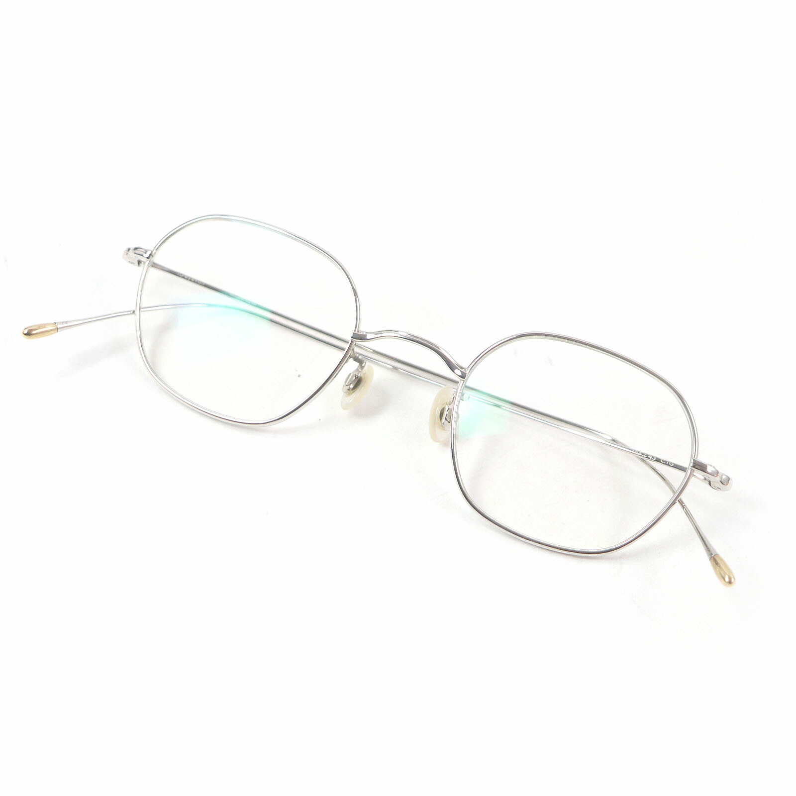 【楽天市場】極美品 10 eyevan テン アイヴァン no.2 45 1G メガネ 眼鏡 アイウェア シルバー ゴールド 45 22 ...