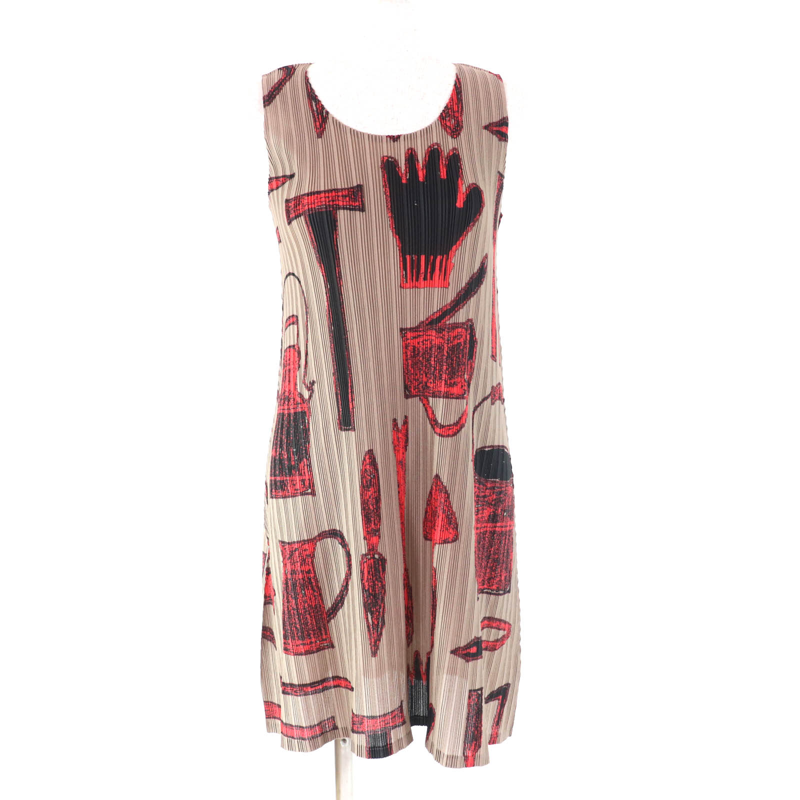 【楽天市場】極美品★PLEATS PLEASE プリーツプリーズ イッセイミヤケ PP43-FT323 総柄 ノースリーブ プリーツ ...