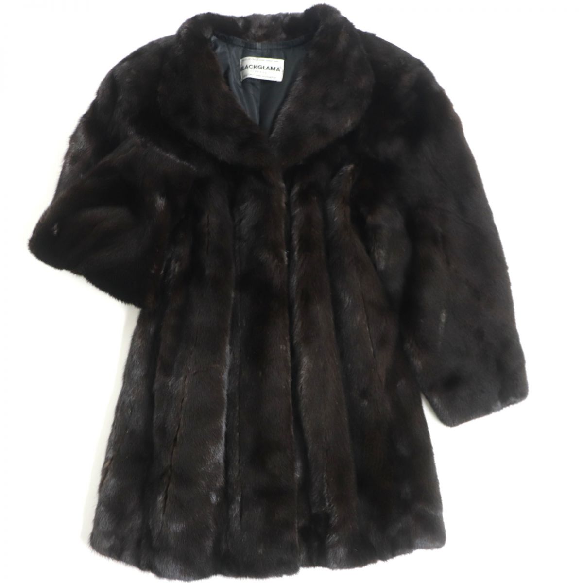 【楽天市場】美品 OS FUR BLACKGLAMA ブラックグラマ MINK ミンク 裏地シルク混 本毛皮コート ダークブラウン 毛質艶やか ...