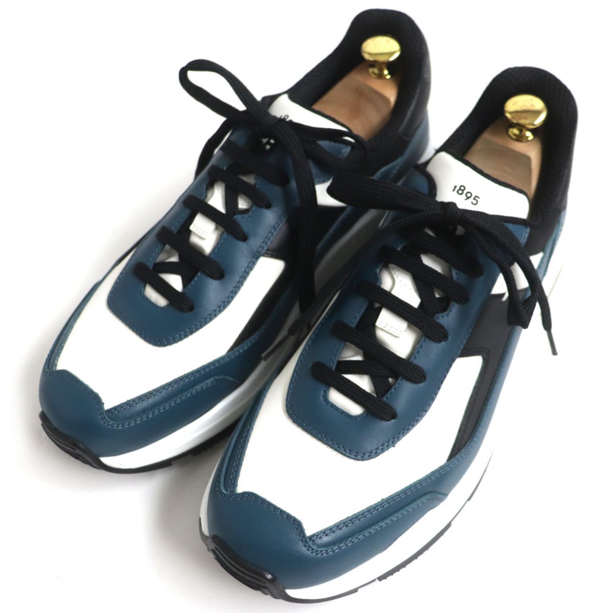 【楽天市場】未使用品 BERLUTI ベルルッティ パルス レザー×キャンバス スニーカー マルチカラー ホワイト×ブラック×ブルー 9 ...