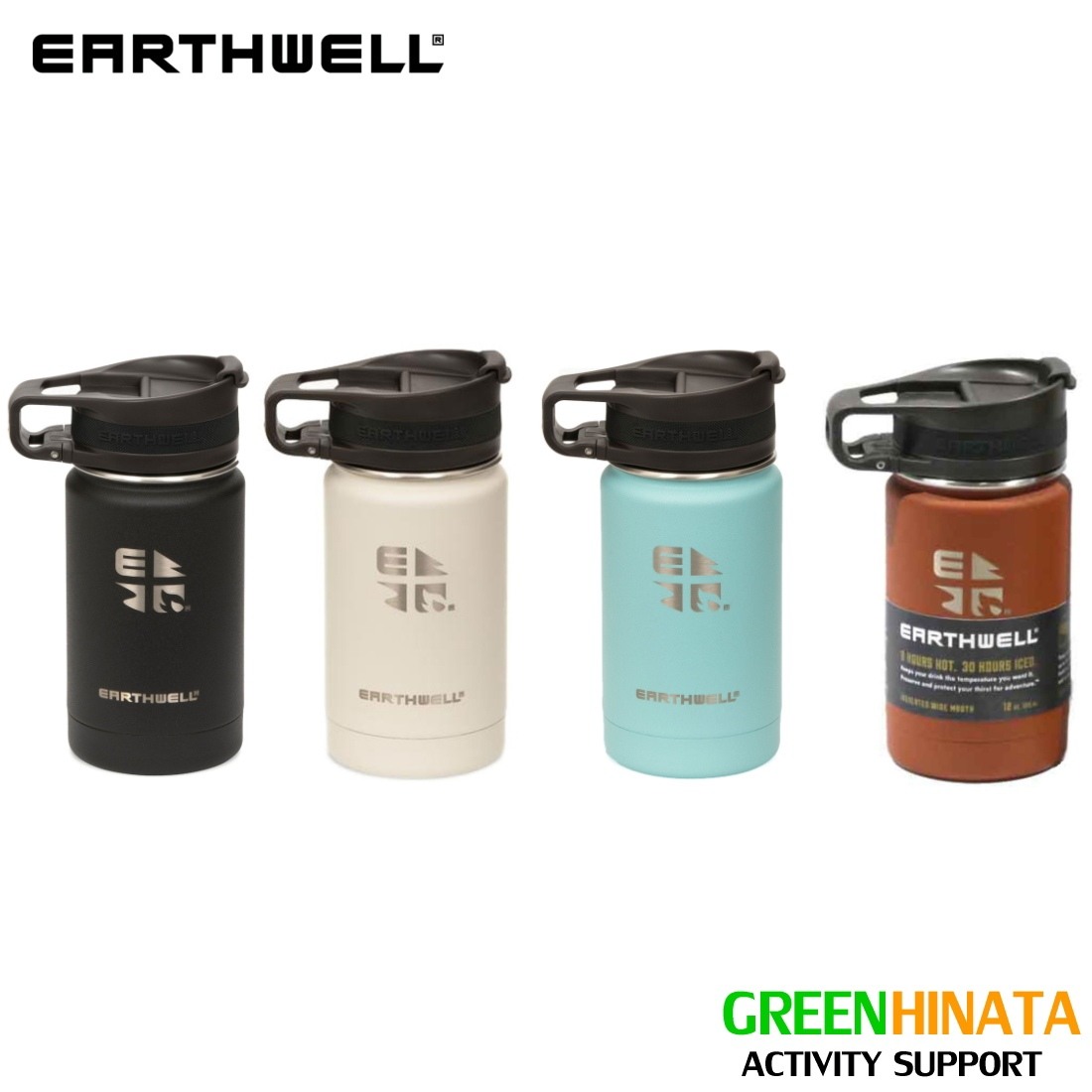 【楽天市場】【国内正規品】 アースウェル ロースターボトル ループキャップ 12oz 355ml 保温 ボトルキャップ 水筒 バキュームボトル ...