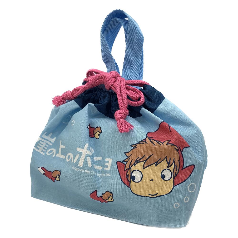 【楽天市場】6/4 20時～エントリーでP10倍♪崖の上のポニョ ランチ巾着【姉妹】649462 (KB7) お弁当箱 入れ/キッズ/子ども用/給食袋/巾着/幼稚園/スタジオジブリ/スケーター ...