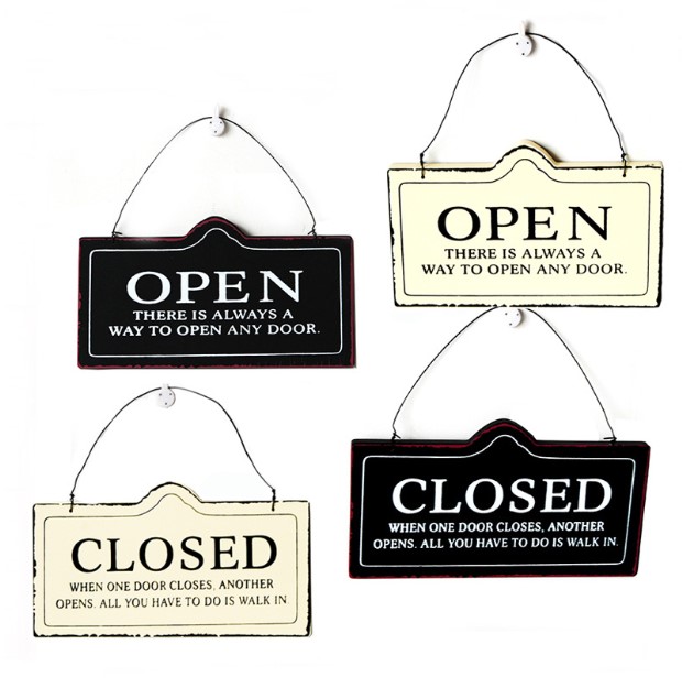 【楽天市場】ドアプレート カフェ OPEN サインプレート CLOSED 看板 オープン クローズド 店舗 おしゃれ オーダー サインボード ...