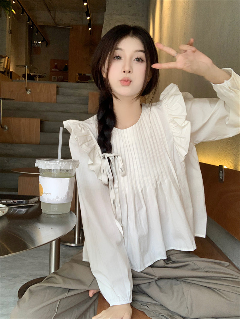 【楽天市場】カジュアル気質 chic 長袖フェイフェイスリーブシャツ/ブラウス (T)：グリンファクトリー