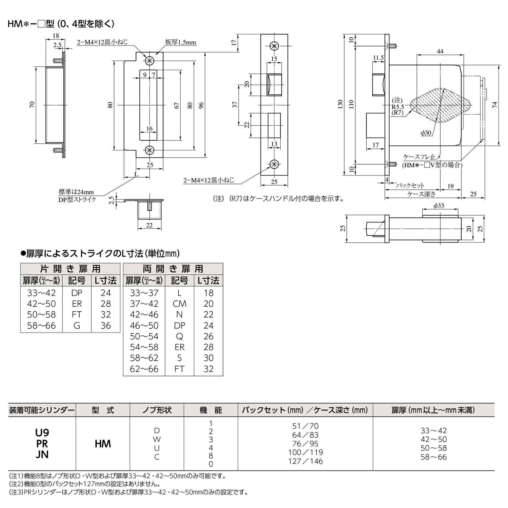 【楽天市場】MIWA 美和ロック 一般錠 U9HMW-1 BS64 DT40 ST 片開き 【一般錠 送料無料】：グランドロック