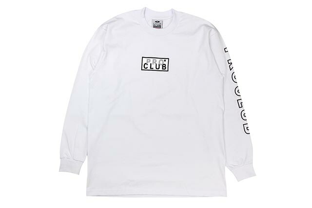 【楽天市場】PRO CLUB BOX LOGO L/S T-SHIRT (WHITE) 114EMBプロクラブ/ロングスリーブティーシャツ ...