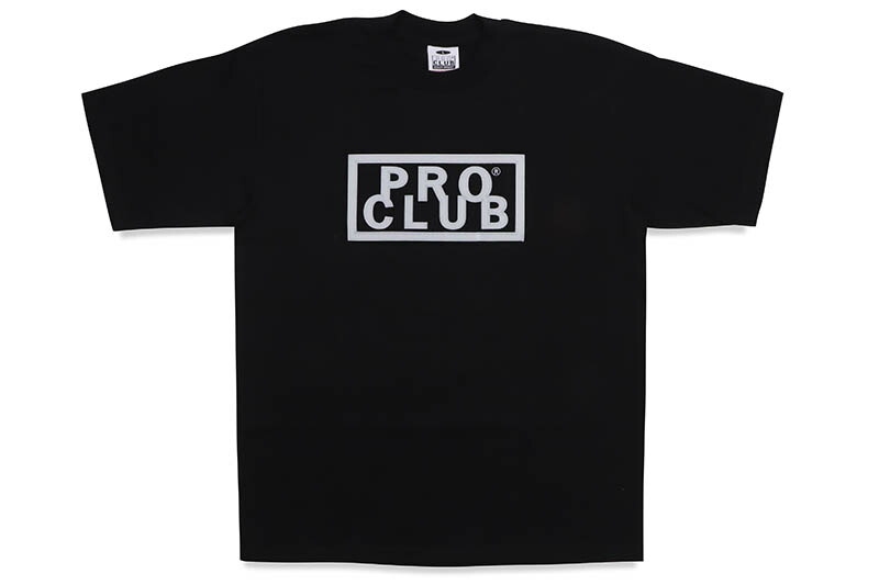【楽天市場】PRO CLUB HEAVYWEIGHT S/S EMBROIDERED BIG BOX LOGO TEE (BLACK ...